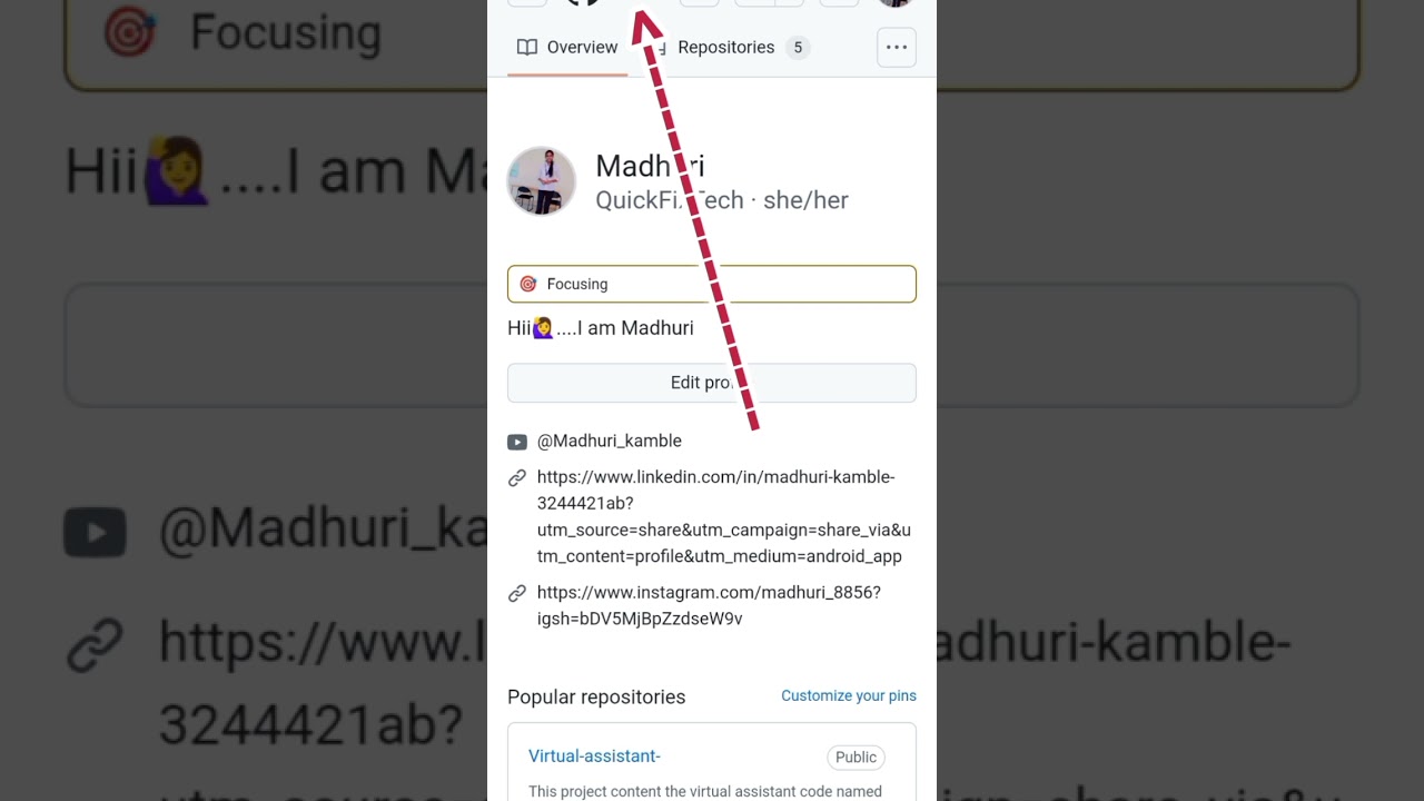 How to get / Copy link of your GitHub profile #github