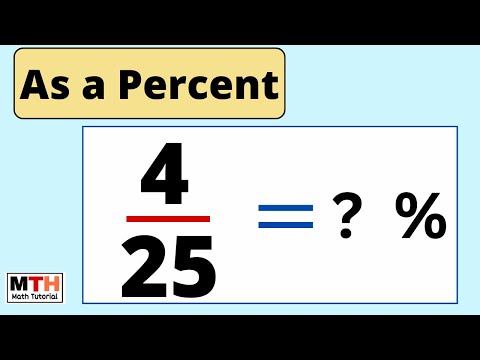 What is 4/25 as a percent