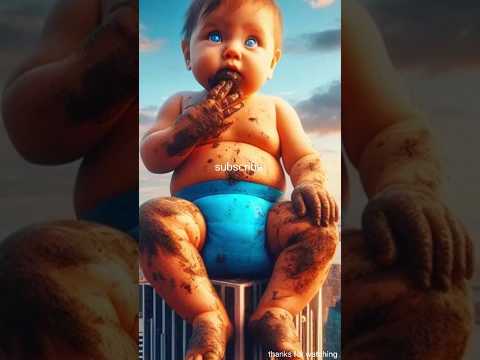 Muddy Dreams... and Flowing Tears #ai #baby #shortvideo #story #cute #shortsfeed