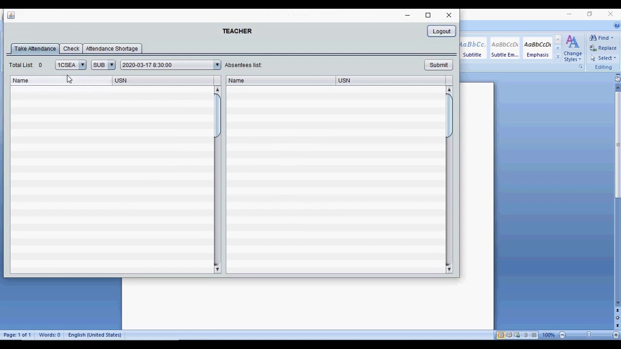 Attendance Management System in Java - OKOK PROJECTS- Final Year ...