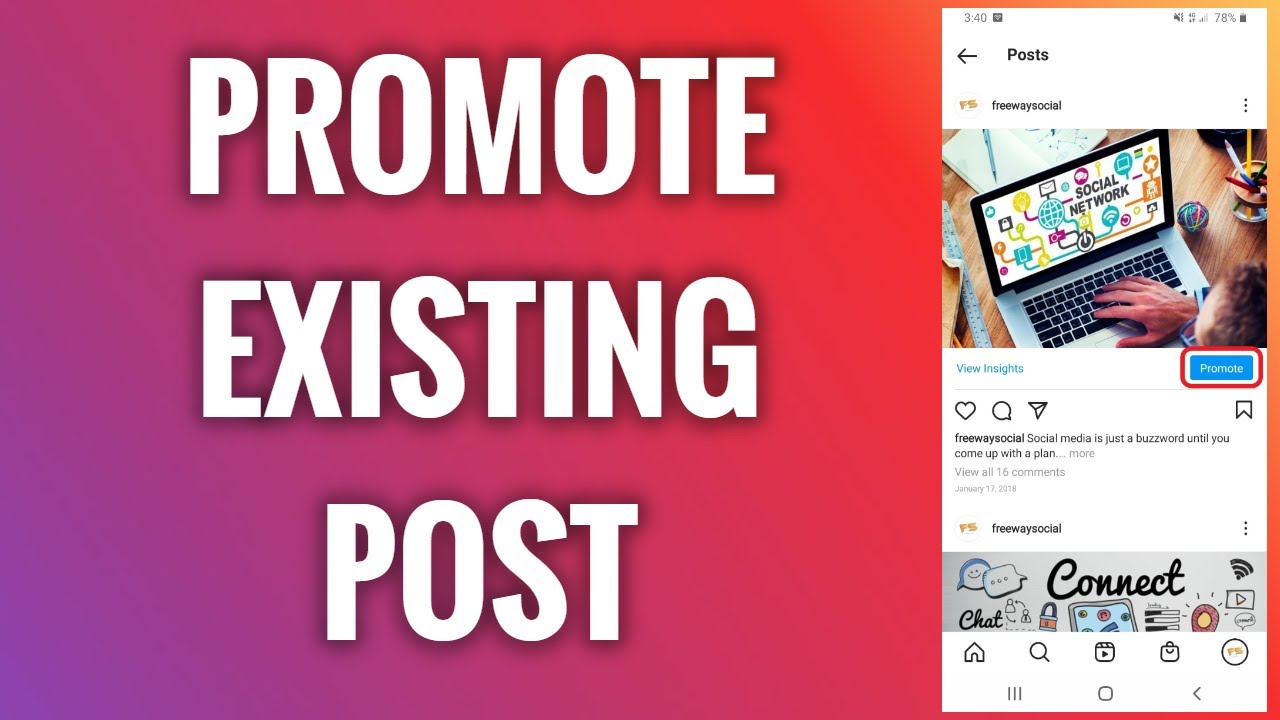 How To Promote An Existing Instagram Post