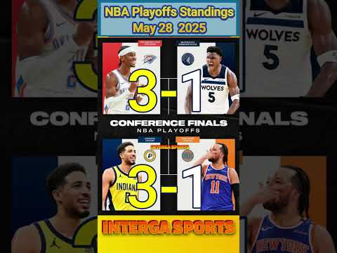 NBA Playoffs Standings May 28 2025 #shorts #nba #gilaspilipinas #nbastandings #basketball #nbanews