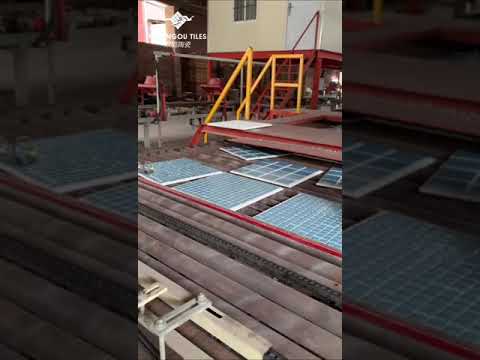 Gray mosaic tile production process
