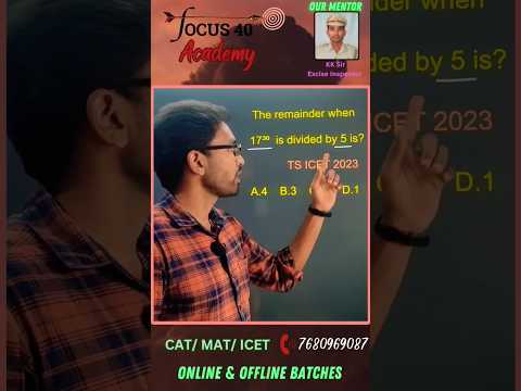 Smart Maths-49 || ICET | TSICET | AP ICET | MBA Entrance Exams | Arithmetic @Focus40Academy