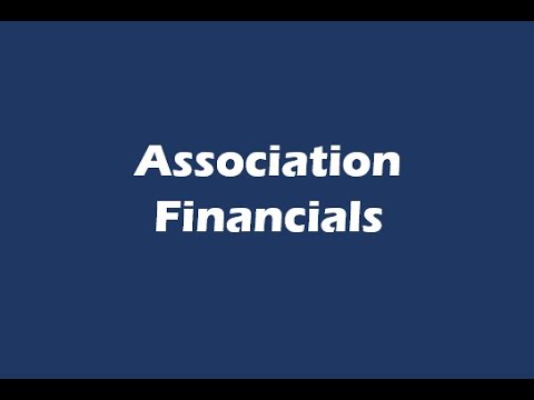 Homeowner Association Financials