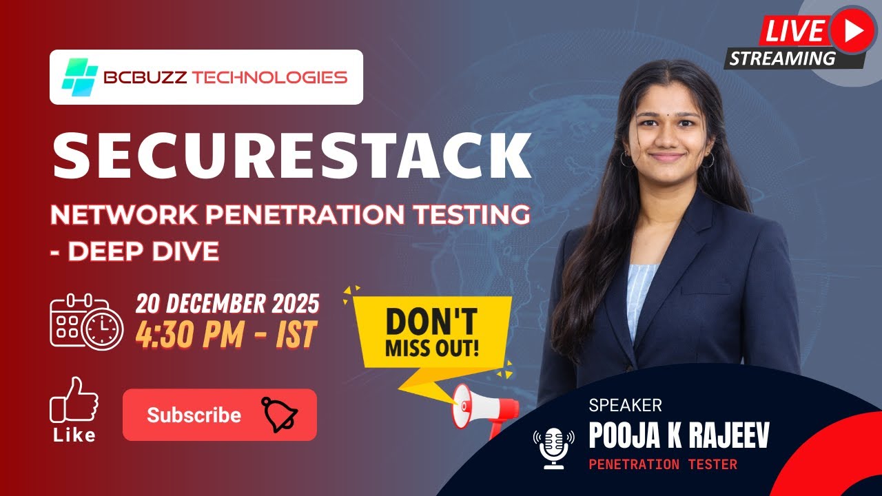🔴 LIVE | SECURESTACK : Network Penetration Testing – Deep Dive | 4:30 PM IST