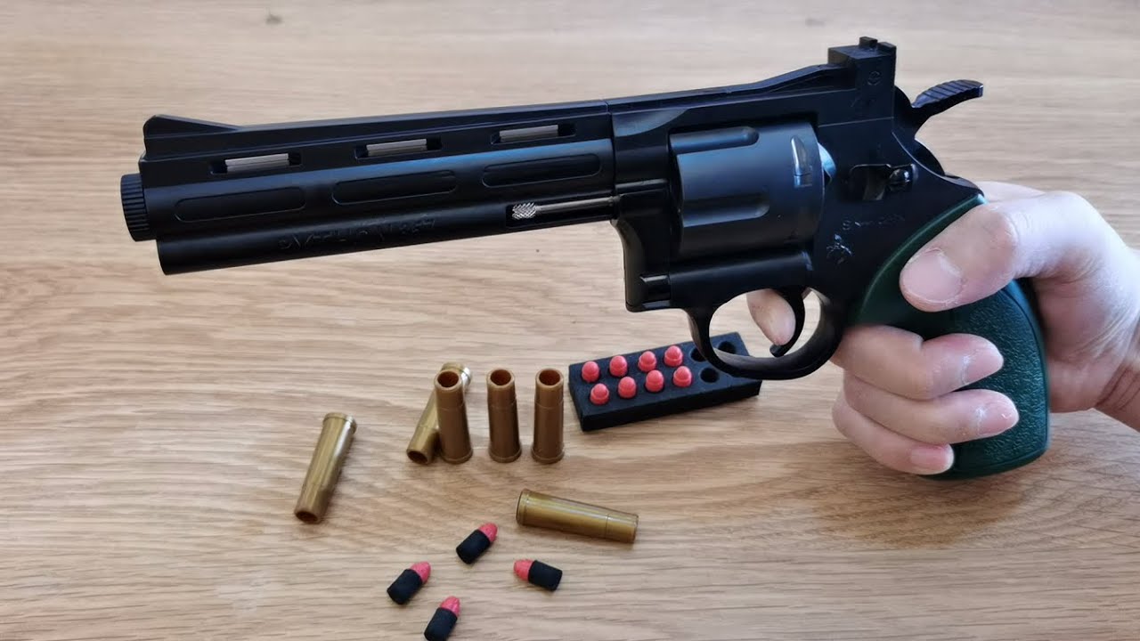 Colt Python 357 Revolver Soft Bullet Toy Gun Review 2022 - Realistic Airsoft  Gun