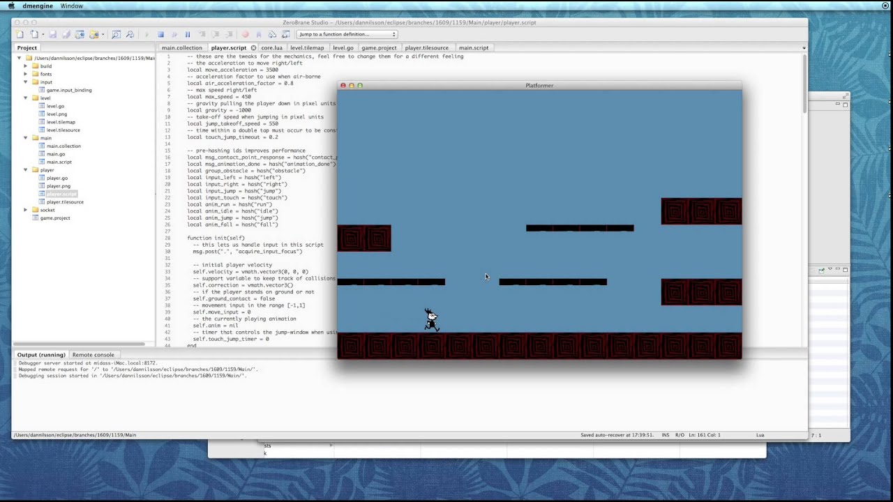 Defold ZeroBrane Studio Debugging