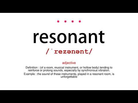 How to pronounce resonant - Vocab Today
