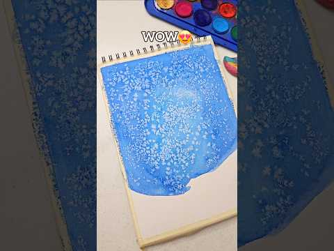 Watercolor + Salt = Beautiful Painting 😍❄️ #shorts #art