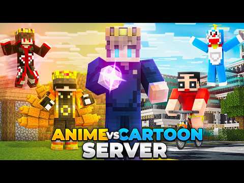 How I Became SATORU GOJO in 'Anime VS Cartoon' Minecraft Server!