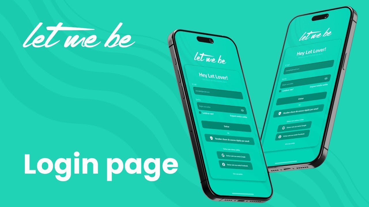 UX/UI - Login page - Let Me Be