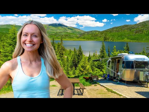 Lakefront Off Grid Camping in Our Airstream | Colorado