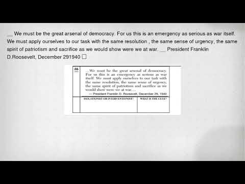 __ We must be the great arsenal of democracy. For us this is an emergency as serious as war itself.