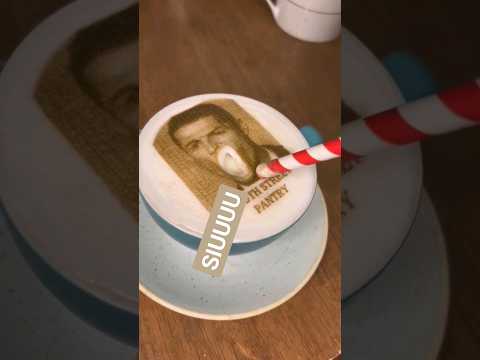 Crazy Siuuu Coffee Foam Ronaldo meme! Tiktok South street pantry #siuuuuu #ronaldo #meme #suiii #siu