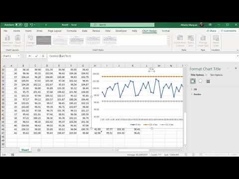 Preparing control charts, computing Cp and Cpk
