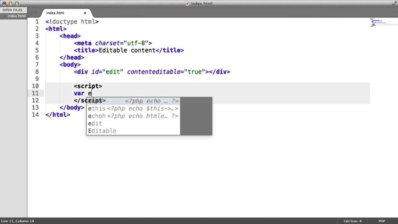 HTML5 ContentEditable