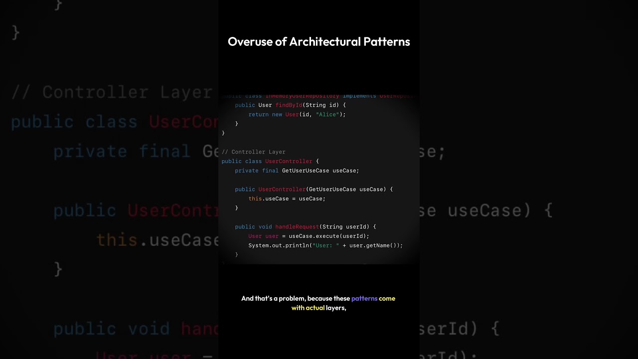 The Danger of Over-Architecting Your Code #SoftwareArchitecture #CodeSmells #CleanArchitecture