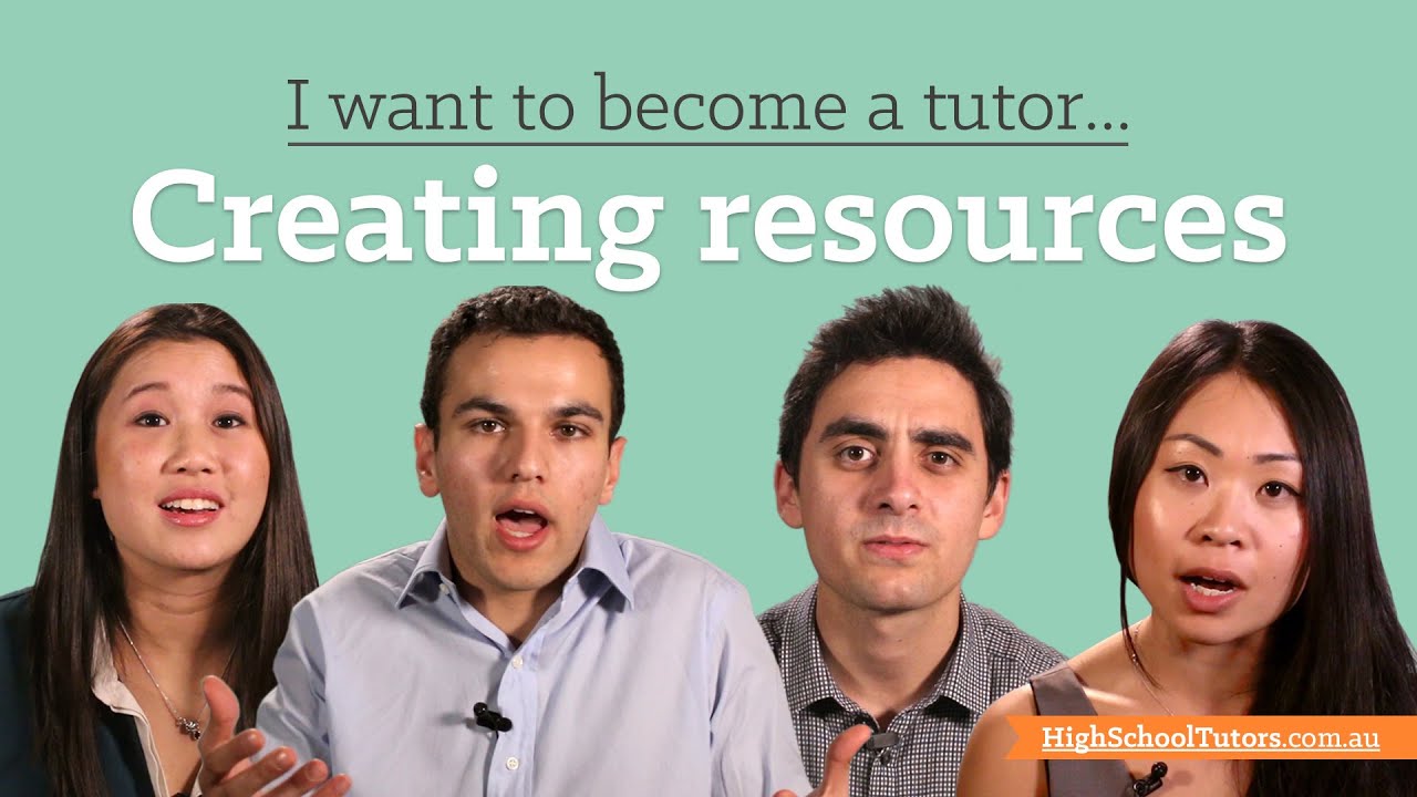 I want to become a tutor: Creating resources