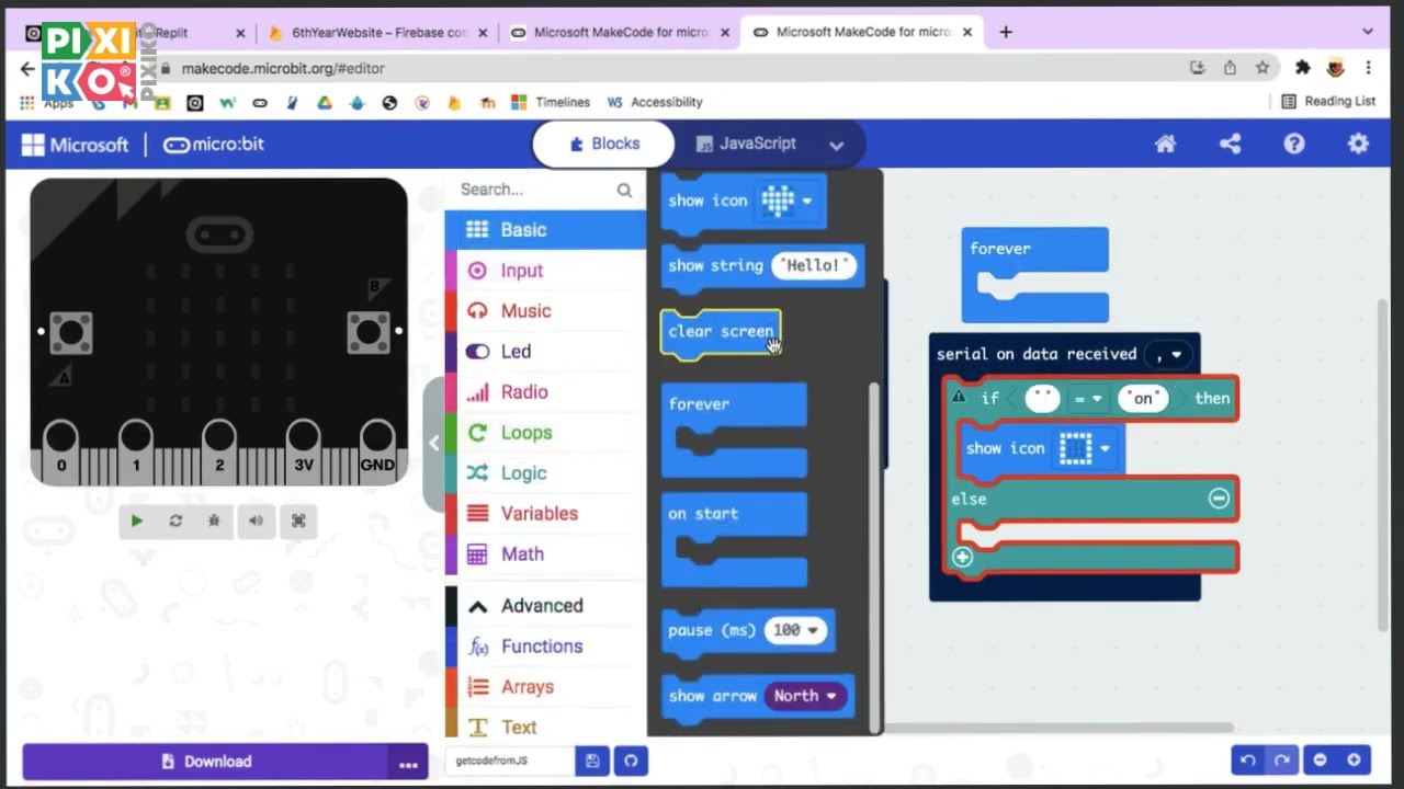 Control Microbit from web page