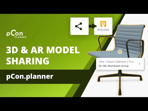 Share article information for 3D and AR content via QR code - pCon.planner 8.12
