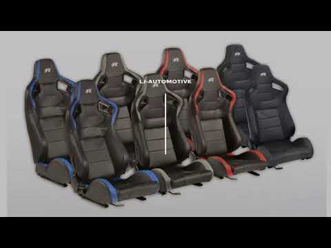 FK Universal Full Bucket Sports Seats Black on Black Synthetic Leather Carbon