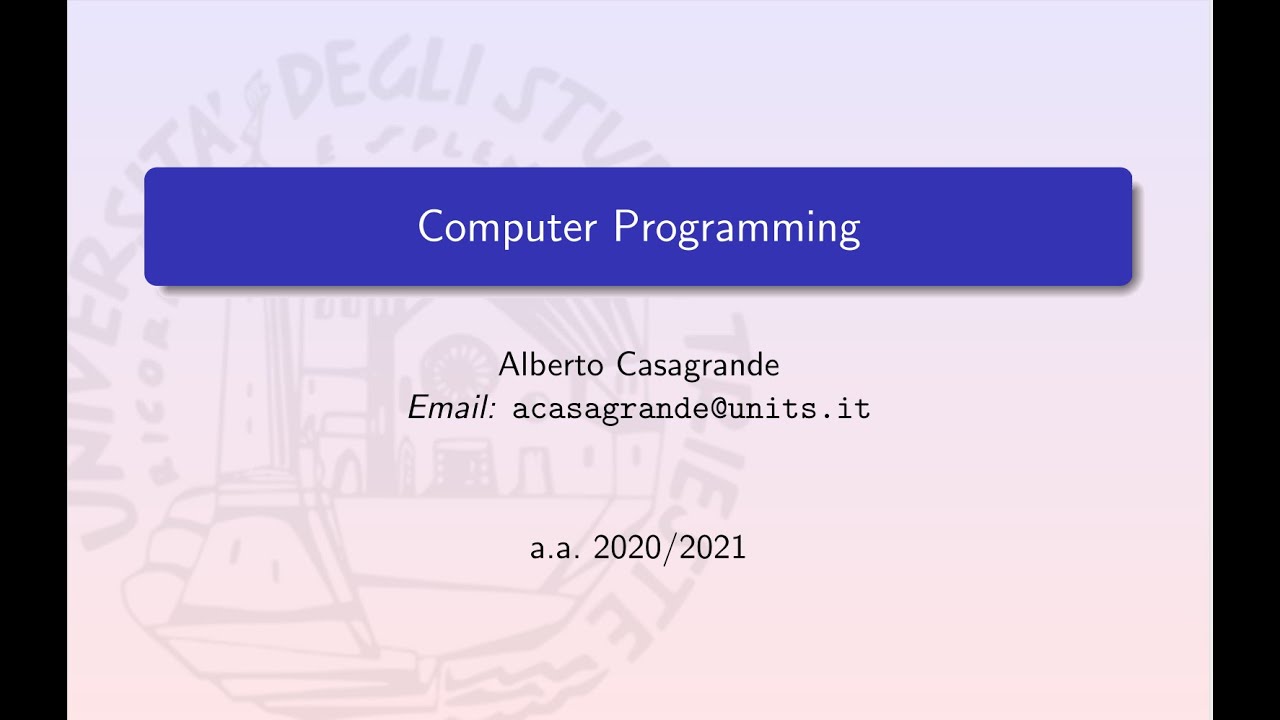 Computer Programming (20/21) - Lesson 2