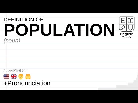 POPULATION meaning, definition & pronunciation | What is POPULATION? | How to say POPULATION