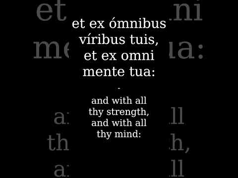 Mandatum magnum | Great Commandment #latin #prayer