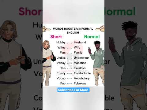 Word Booster | Do you know the short form of these words? | English Vocabulary #shorts #vocabulary