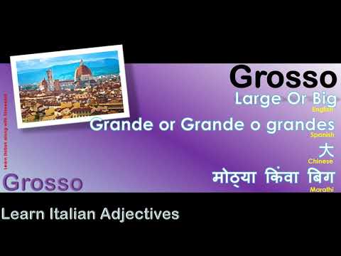 Grosso - How to Pronounce Grosso in Italian with English meaning as Large Or Big?