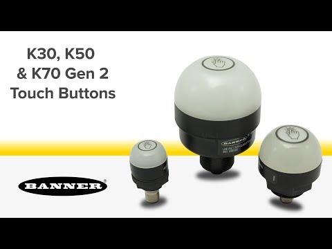 Banner Engineering - K50APT2GRYF2Q - Pick-to-Light Touch Button, 50mm ...