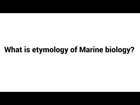 What is etymology of Marine biology ?
