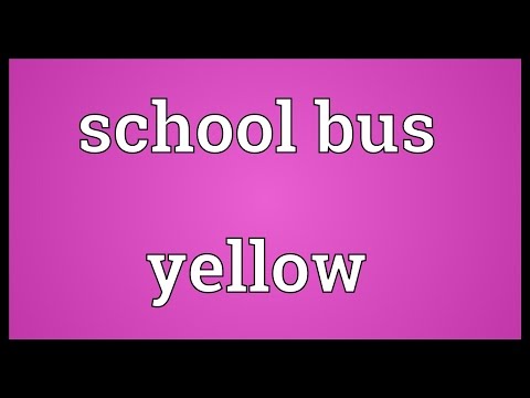 School bus yellow Meaning