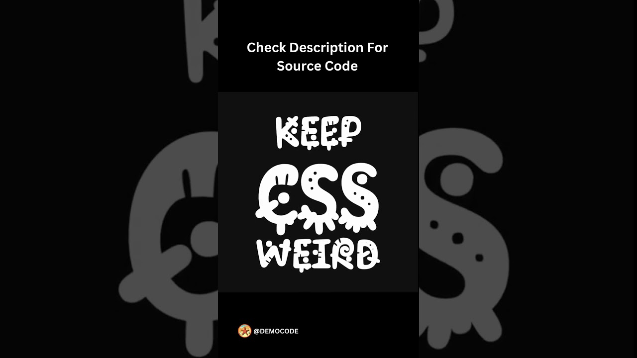 Keep CSS Weird -  CSS Animation || #animation #css #threejs #coding #developer #cssanimation