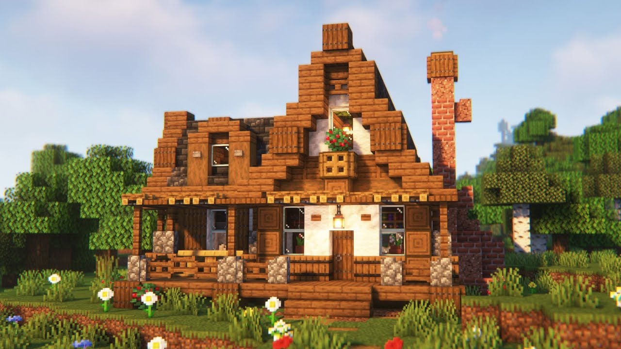 Minecraft Cozy Survival House 🪵 | Easy Build Tutorial - Minecraft Builders