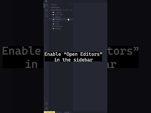View all open tabs in VSCode (Open Editors)