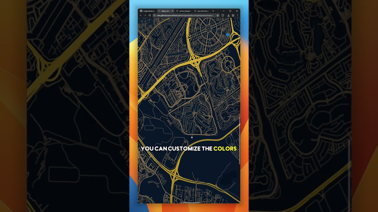 MapToPoster — a Python tool that turns any city in the world into a stunning minimalist map poster