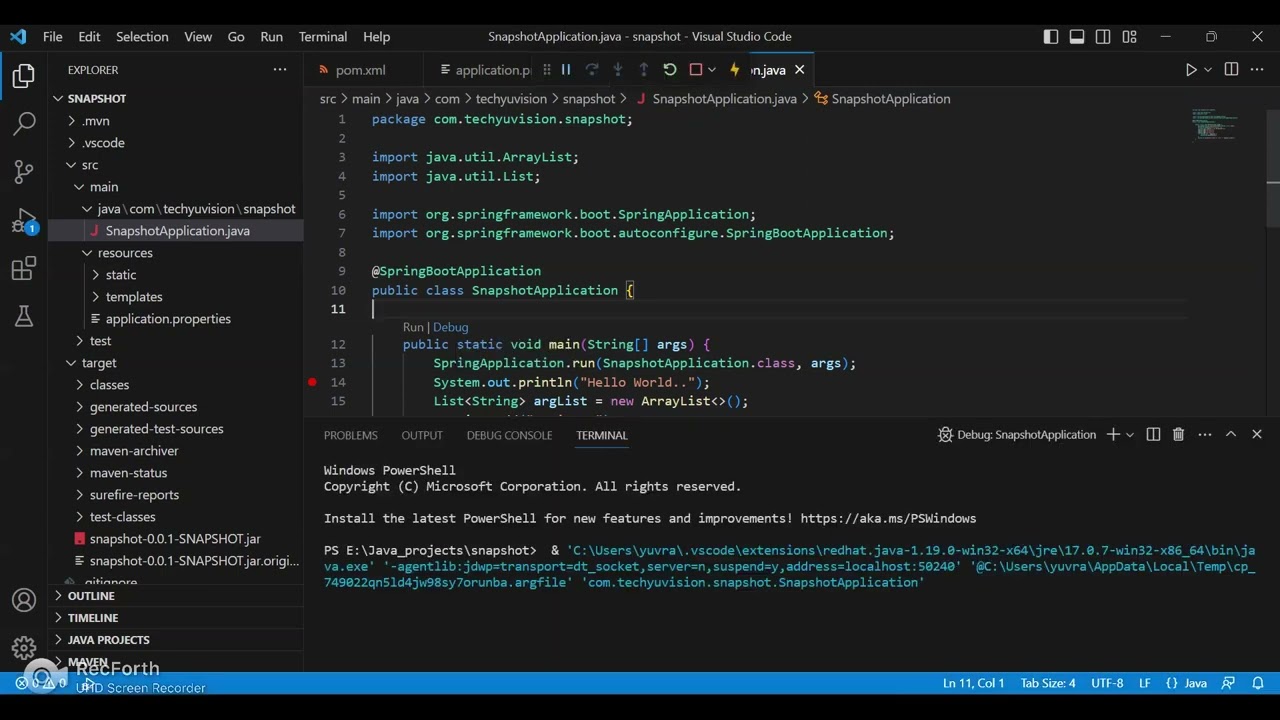 Debug Java project in Visual Studio code