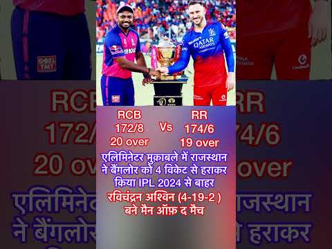 Eliminator Match In IPL 2024 RCB vs RR #ipl #rcbvsrr #viratkohli #sanjusamson #fafduplessis