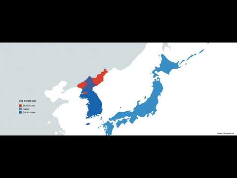 Second Korean war using HOI4 province map