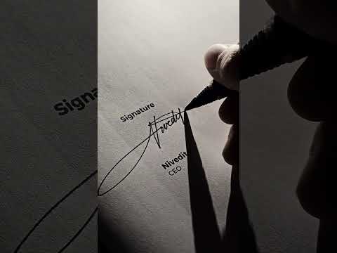 How To Design Your Own Amazing Signature | Name: Nivedita