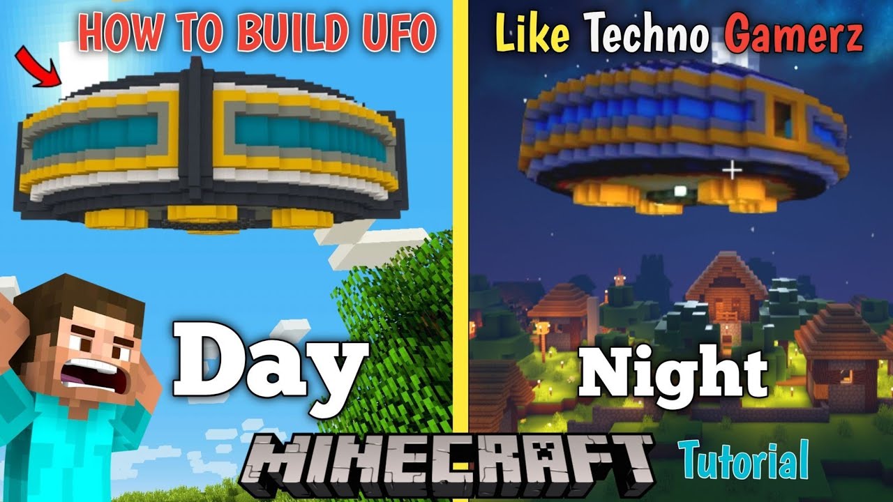 Minecraft: How To Build Biggest UFO Like @TechnoGamerzOfficial - Minecraft Builders