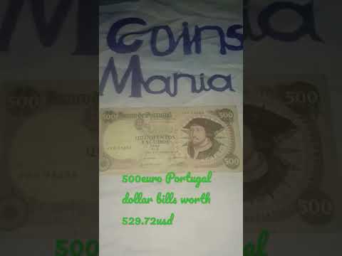 500euro Portugal dollar bill worth 529.72usd subscribe for more
