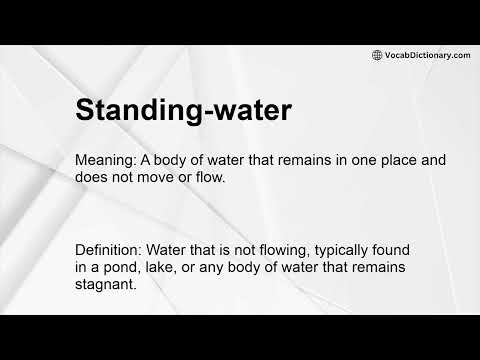 Standing-water Meaning