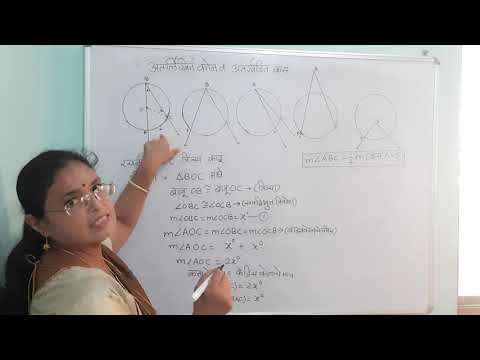 Inscribed angle and intercepted arc. 10th grade maths in marathi medium
