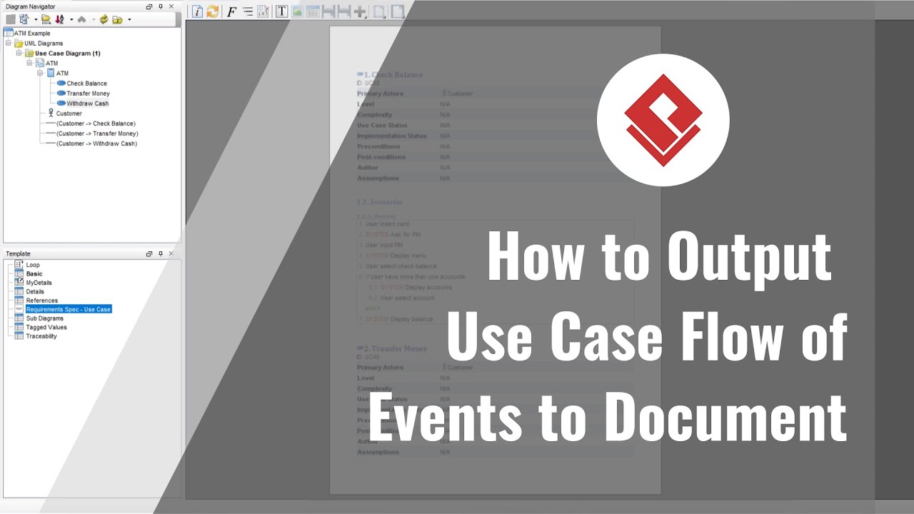 How to Export Use Case Flow of Events to a Document in Visual Paradigm