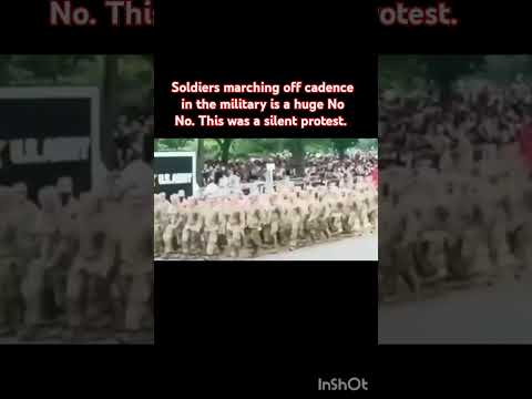 Soldiers march off cadence to protest Trump's military parade!
