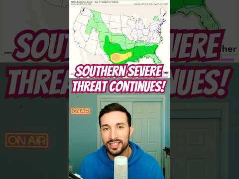 Southern Severe Risk Continues! #weather #forecast#severeweather #update #texas #hail #wind