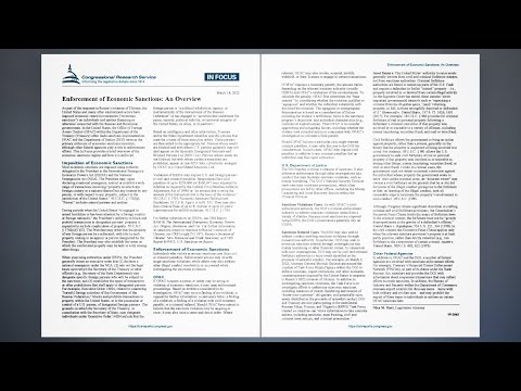 Enforcement of Economic Sanctions: An Overview